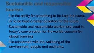 Sustainable tourism | PPTX