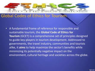 Ethics in tourism | PPTX