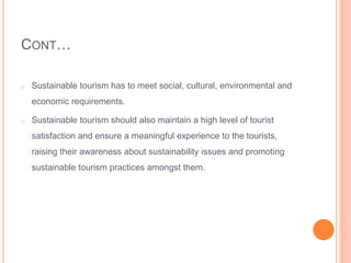 Sustainable tourism | PPTX