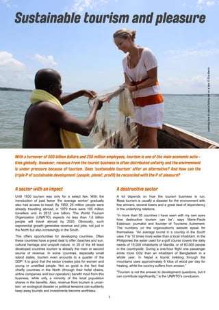 Sustainable tourism and pleasure | PDF