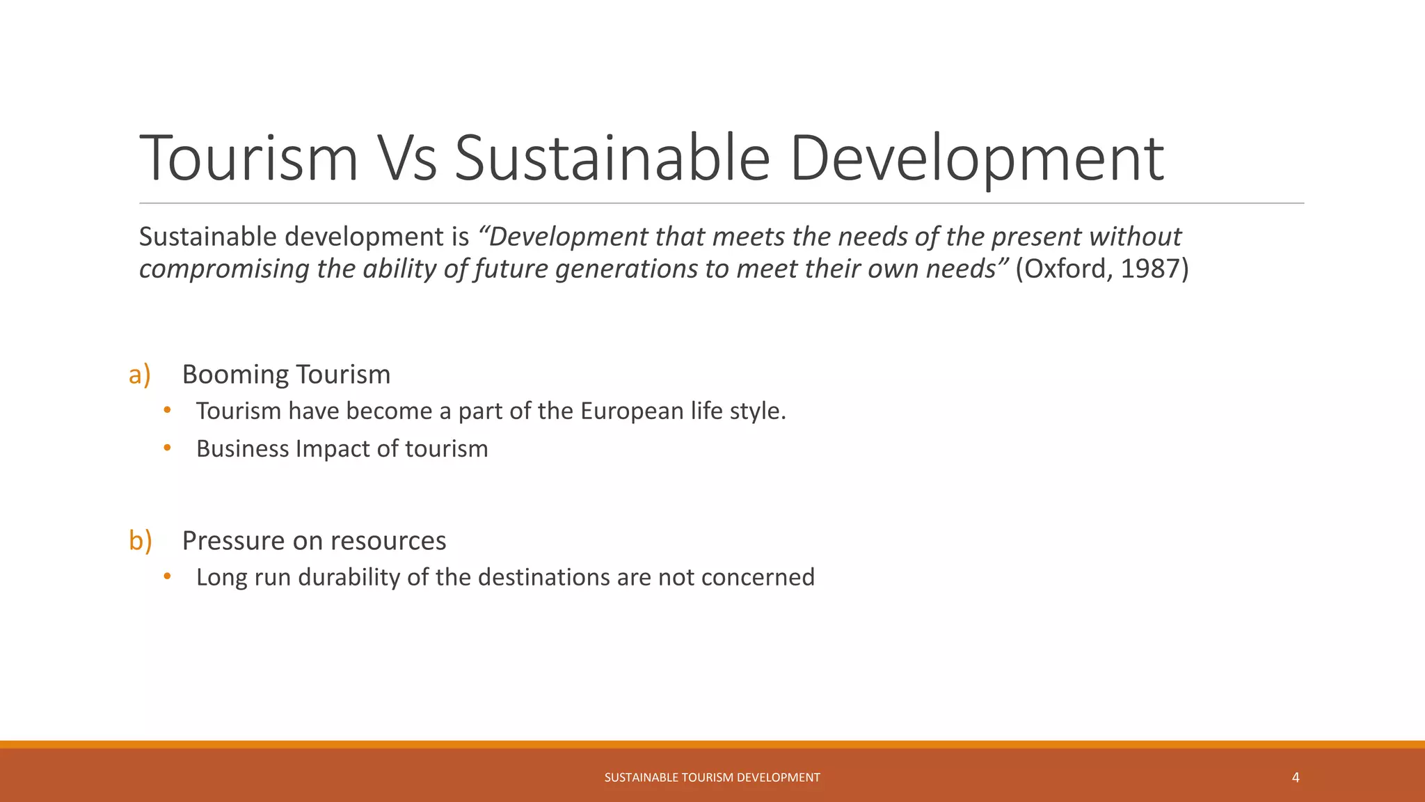Sustainable tourism development | PPTX