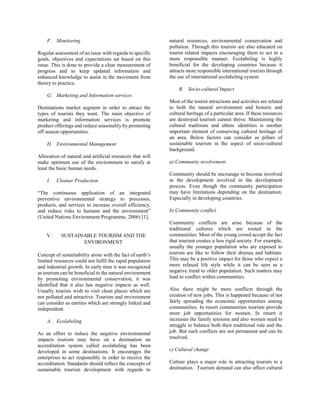 Sustainable Tourism Development | PDF