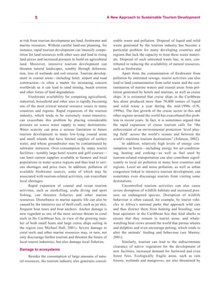 Sustainable tourism development moving beyond environmental protection ...