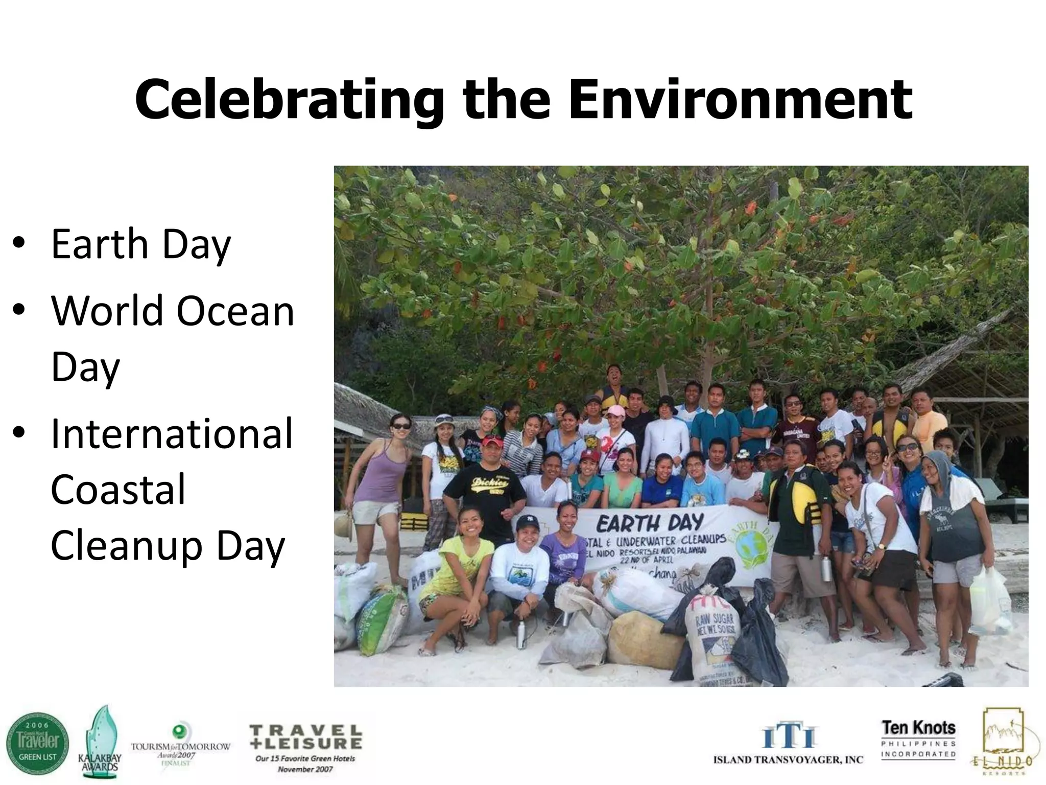 “Sustainable tourism for biodiversity conservation – Case study: El Nido Resorts, Palawan ...