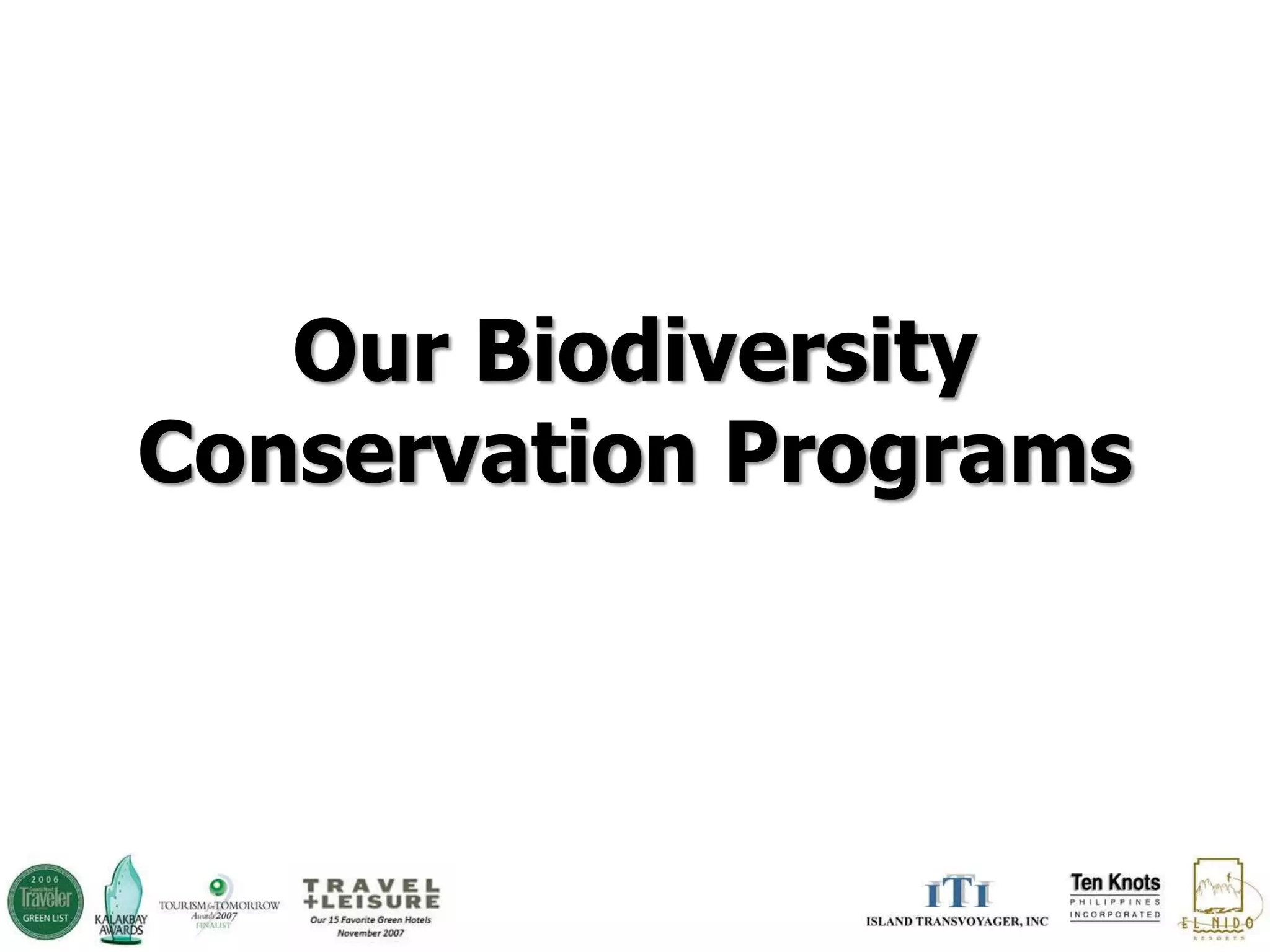 “Sustainable tourism for biodiversity conservation – Case study: El ...
