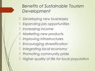 Sustainable tourism planning and development | PPT