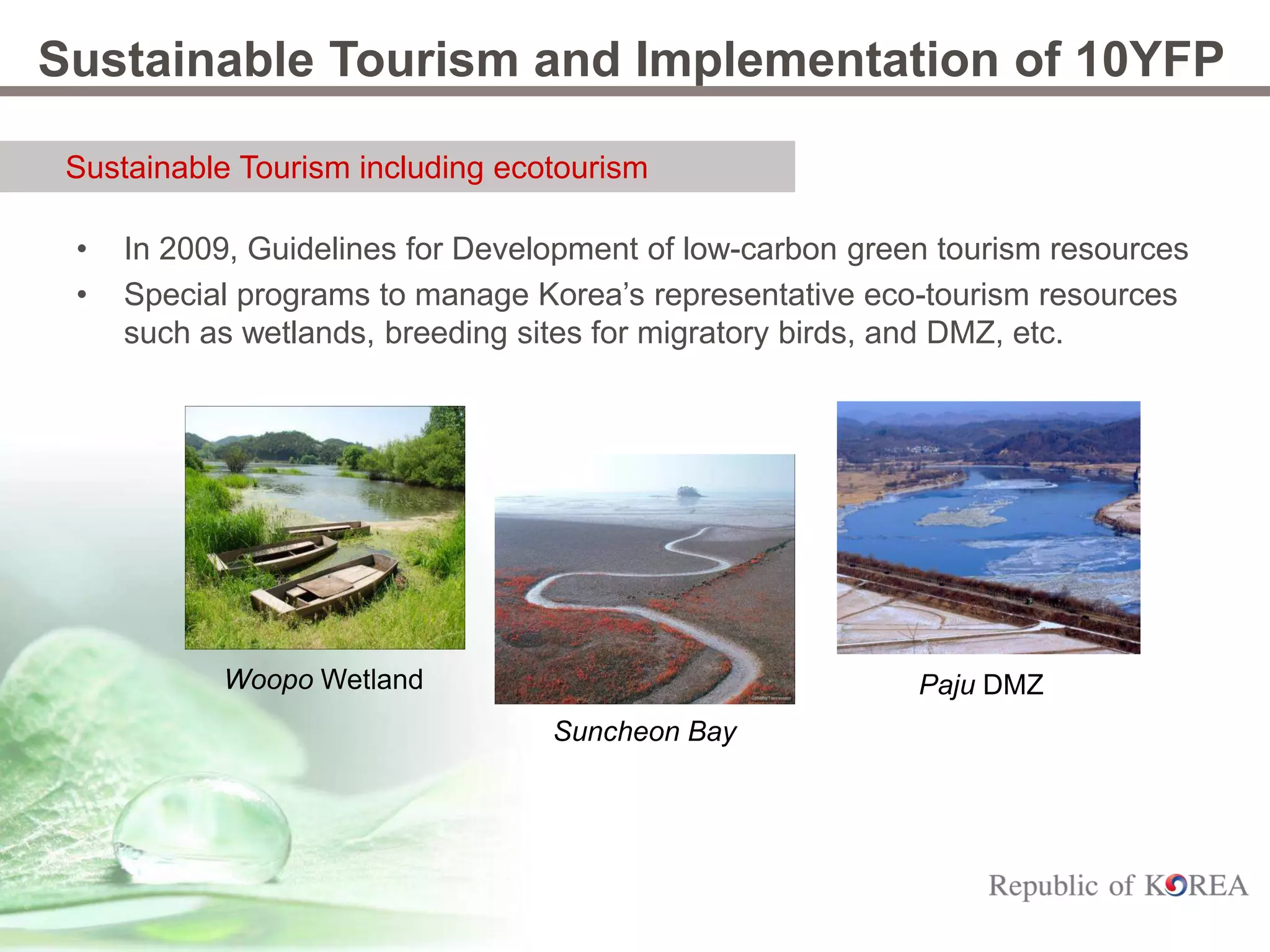 Sustainable Tourism Policy in Korea | PDF