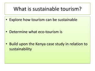 Sustainable tourism | PPT