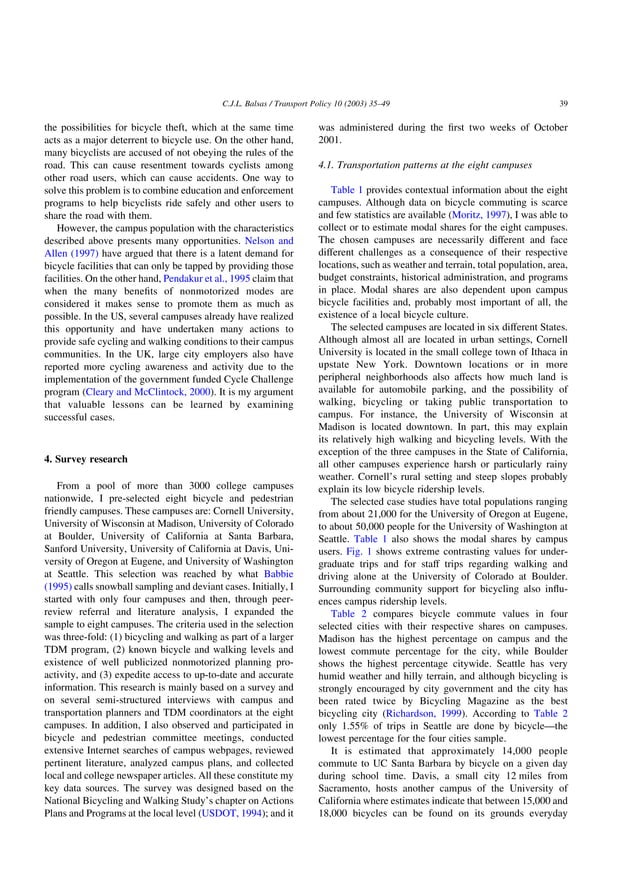 Sustainable transportation planning on college campuses | PDF