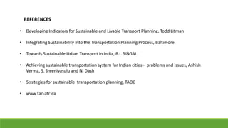 Sustainable transport planning | PPTX