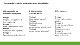 Sustainable transport planning | PPTX