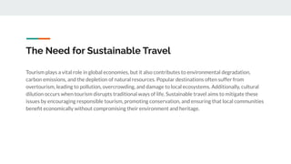 Sustainable Travel: A Responsible Approach to Tourism | PDF