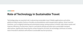 Sustainable Travel: A Responsible Approach to Tourism | PDF