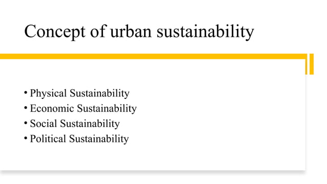 Sustainable Urban Development with examples | PPTX