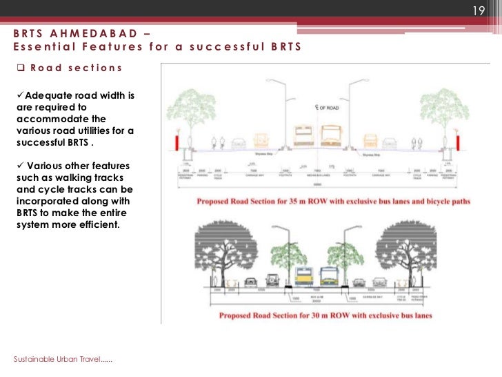Sustainable urban travel- brts ahmedabad,brts pune,suburban railway m…