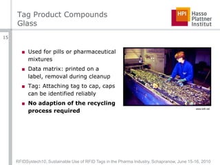 Sustainable use of rfid tags in the pharmaceutical industry | PPT