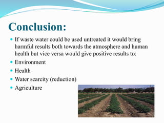 Sustainable use of wastewater | PPT