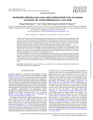 Sustainable utilization and conservation of plant biodiversity in ...