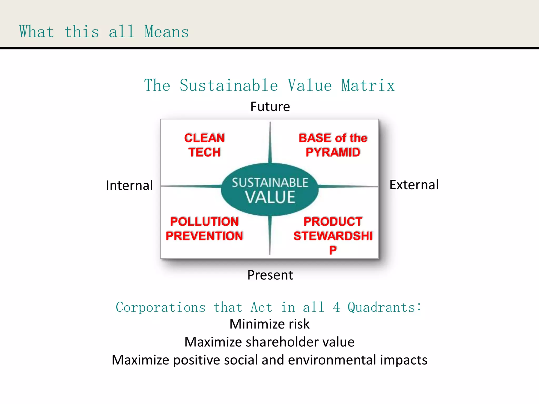 Sustainable Value Matrix | PPTX
