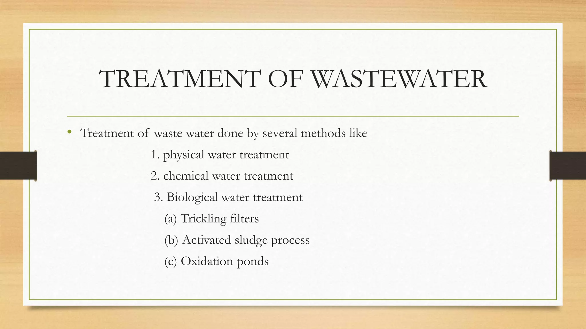 Sustainable waste water treatment treatement in rural areas | PPTX