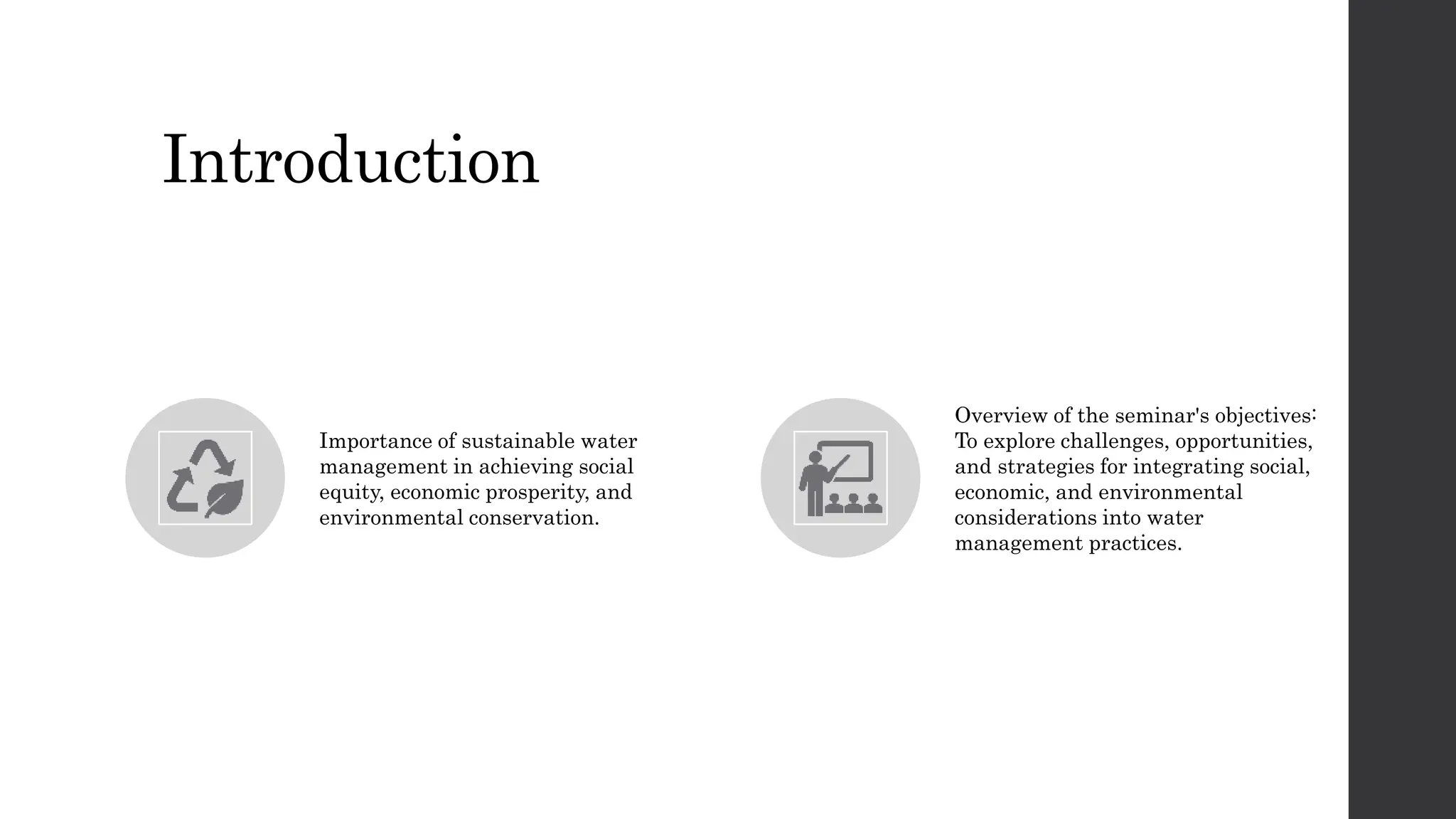 Sustainable Approaches in Water Management | PPTX