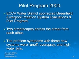 Sustainable Water Savings for Irrigation Systems | PPT