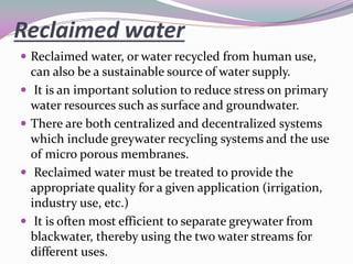 Sustainable water supply | PDF