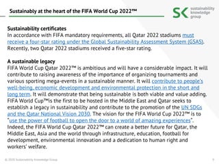 Sustainably at the heart of the FIFA World Cup 2022™ | PDF