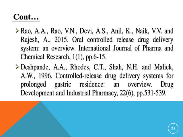 Sustained and controlled release drug delivery system | PPTX