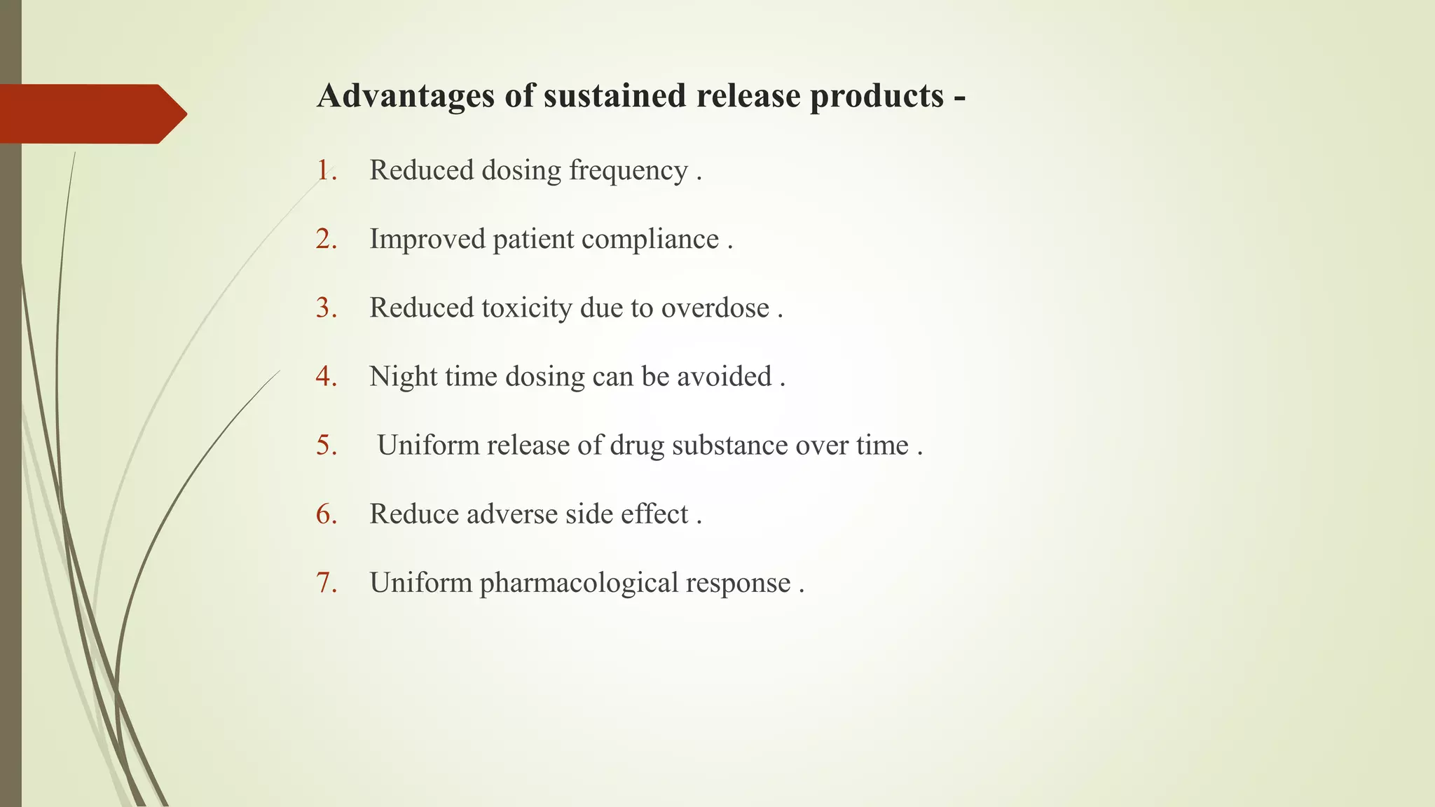 Sustained release drug deliveru system | PPTX