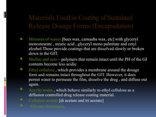 Sustained release drug delivery 130210234837-phpapp01 | PPTX
