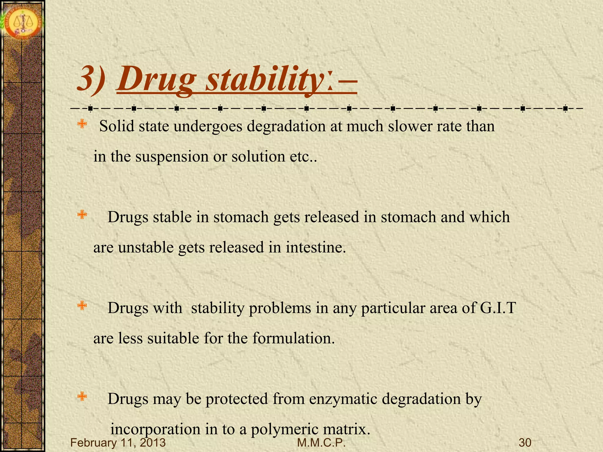 Sustained Release Dosage Form Ppt