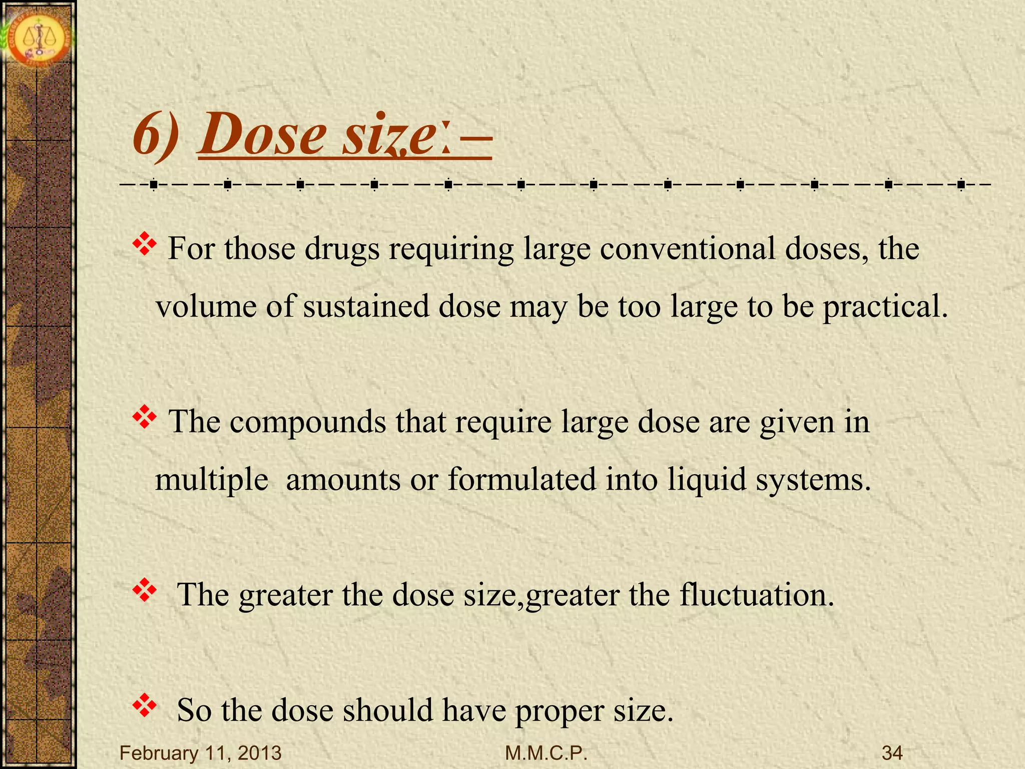 Sustained Release Dosage Form Ppt