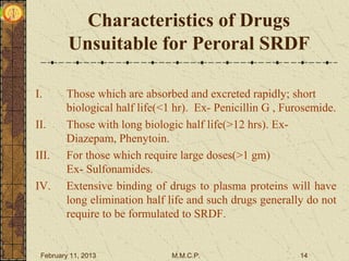 Sustained release dosage form | PPT