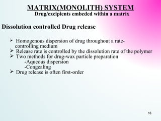 Sustained release dosage form [srdf] | PPT