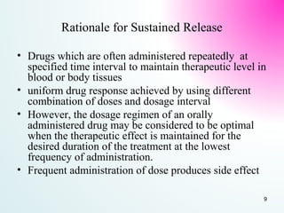 Sustained release dosage form [srdf] | PPT