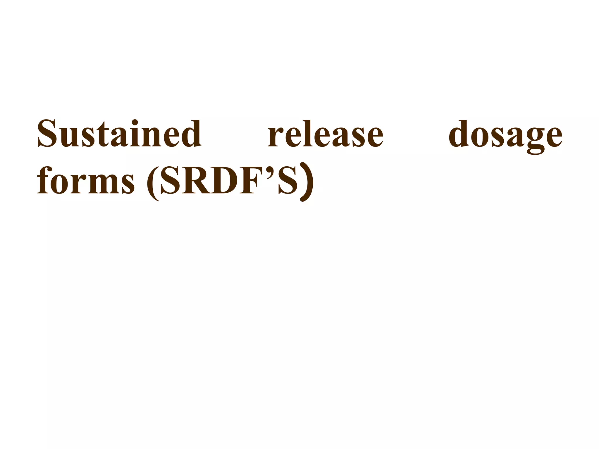 Sustained release formulations | PPTX