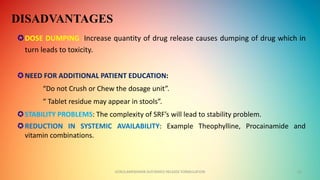 SUSTAINED RELEASE DOSAGE FORMULATION | PDF