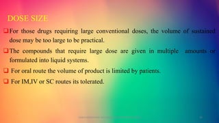 SUSTAINED RELEASE DOSAGE FORMULATION | PDF