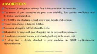 SUSTAINED RELEASE DOSAGE FORMULATION | PDF