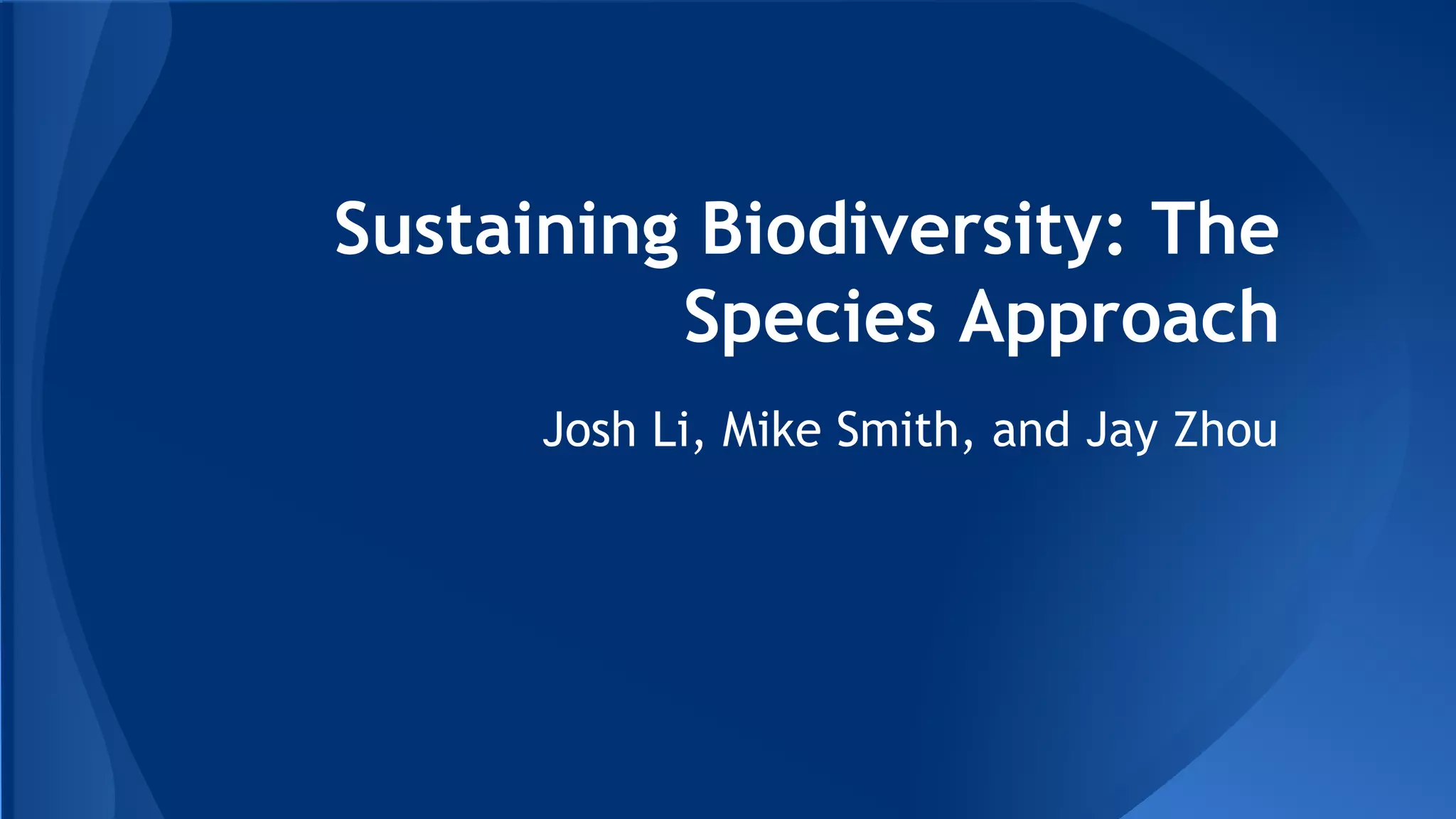 Sustaining Biodiversity | PDF