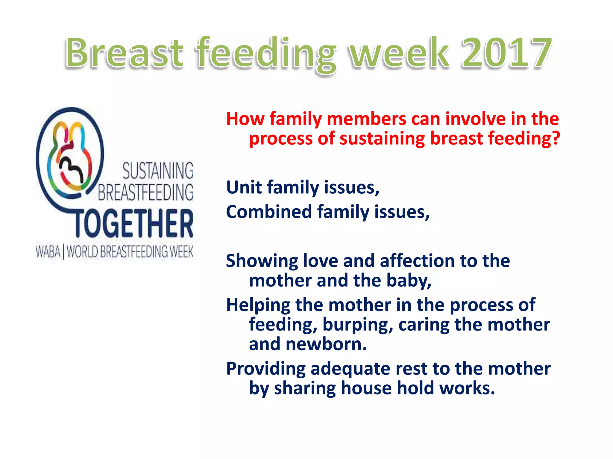Sustaining breast feeding together | PPT