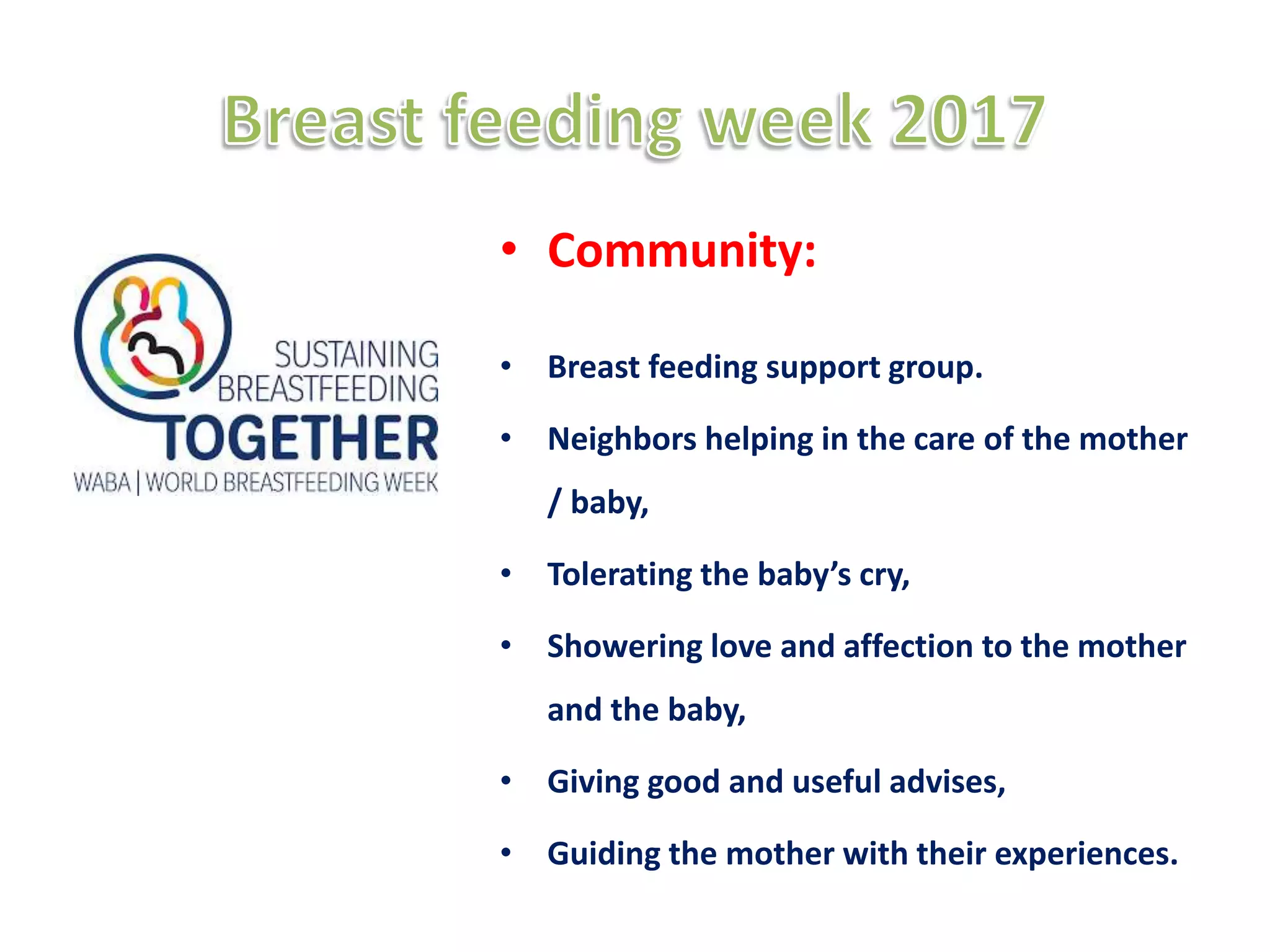 Sustaining breast feeding together | PPT
