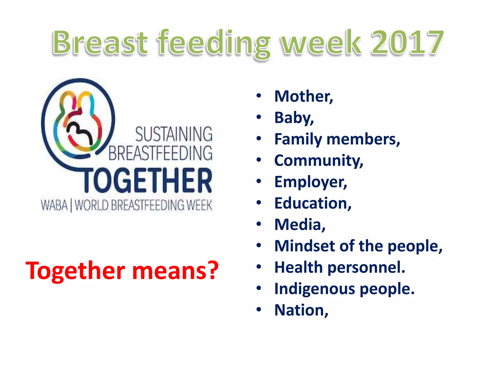 Sustaining breast feeding together | PPT