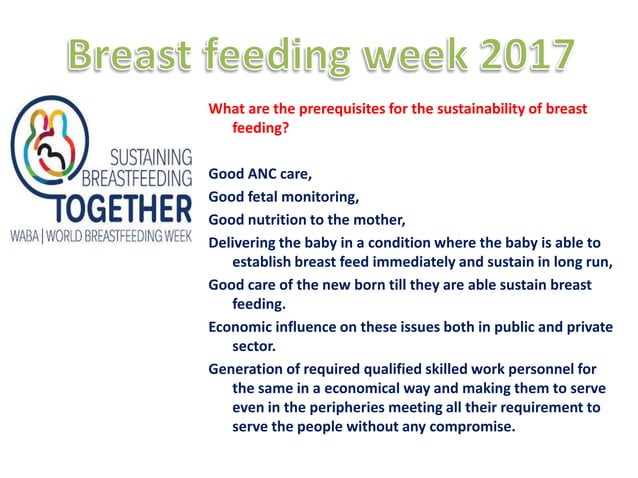 Sustaining breast feeding together | PPT