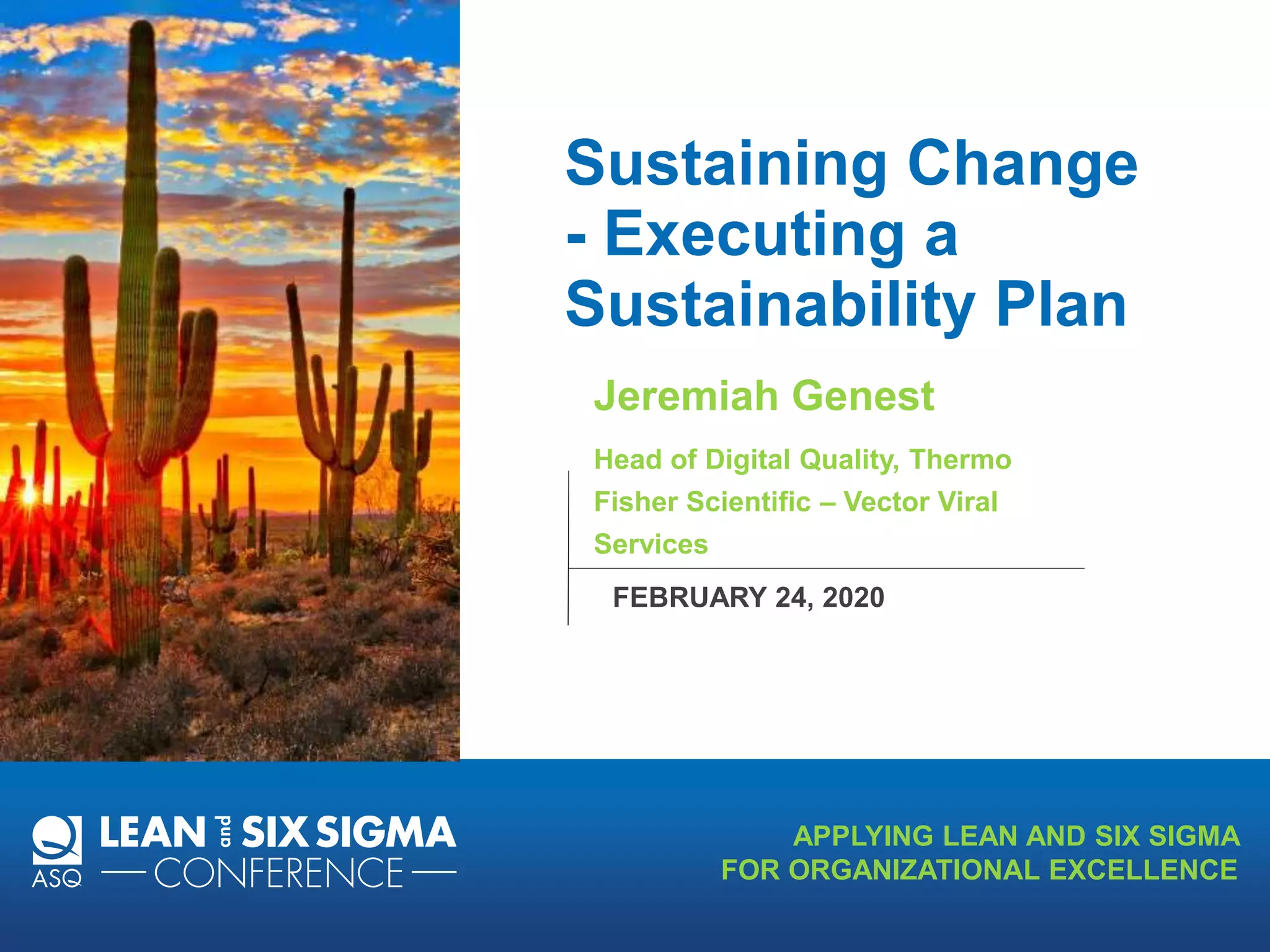 Sustaining change executing a sustainability plan | PPTX