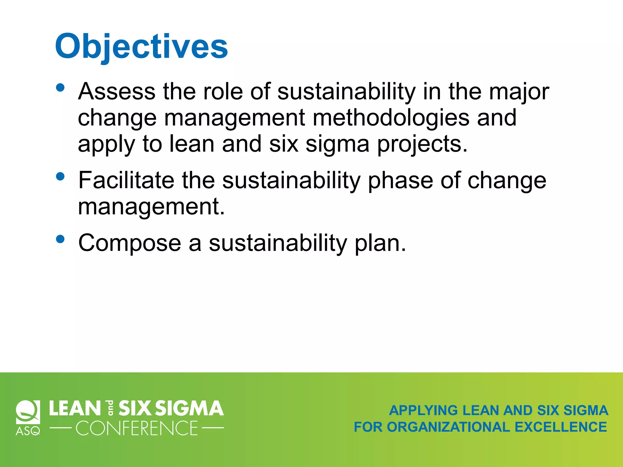 Sustaining change executing a sustainability plan | PPTX