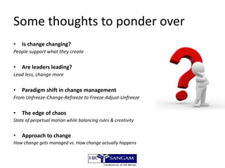 Sustaining change leadership that works | PPS