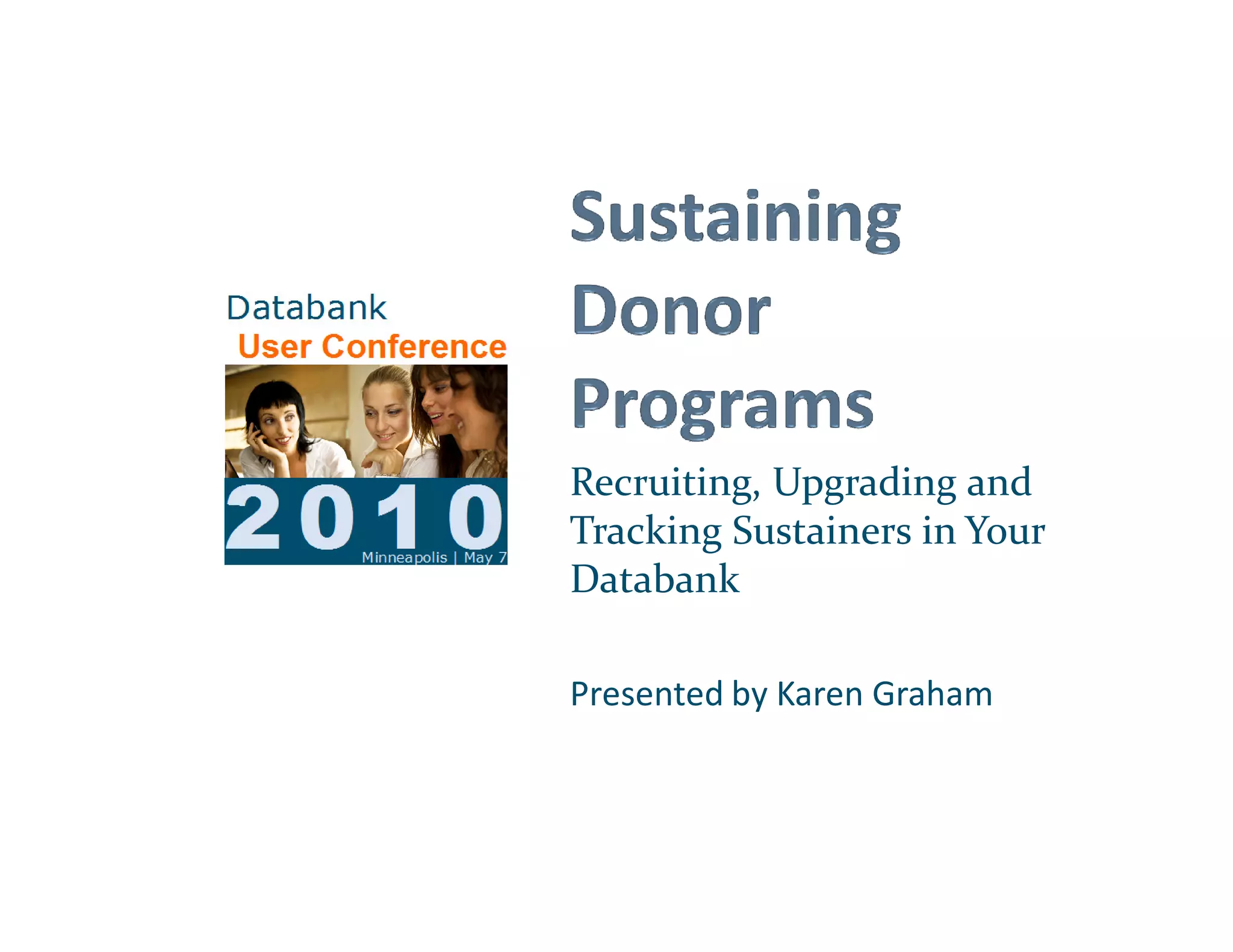 Sustaining Donor Programs | PPT