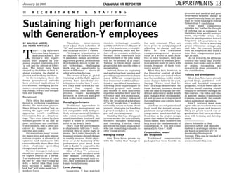 Sustaining high performance with gen y | PDF